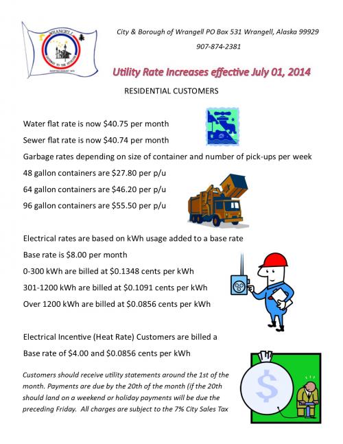 Utility Rate Increase | Wrangell Alaska